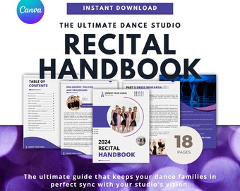 Dance Recital Program Template for Performances, Dance Teacher Tool ...