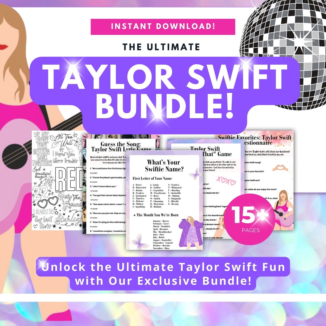 The Ultimate 'taylor Swift' Bundle! - Etsy