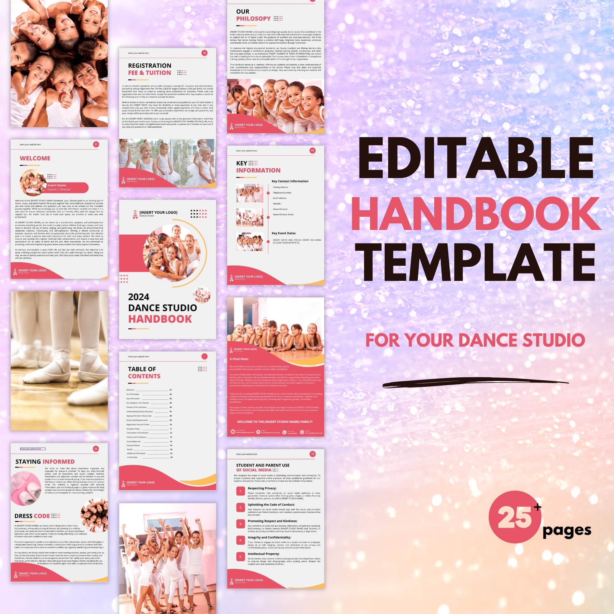 Dance Studio Handbook for Parents and Students - Etsy