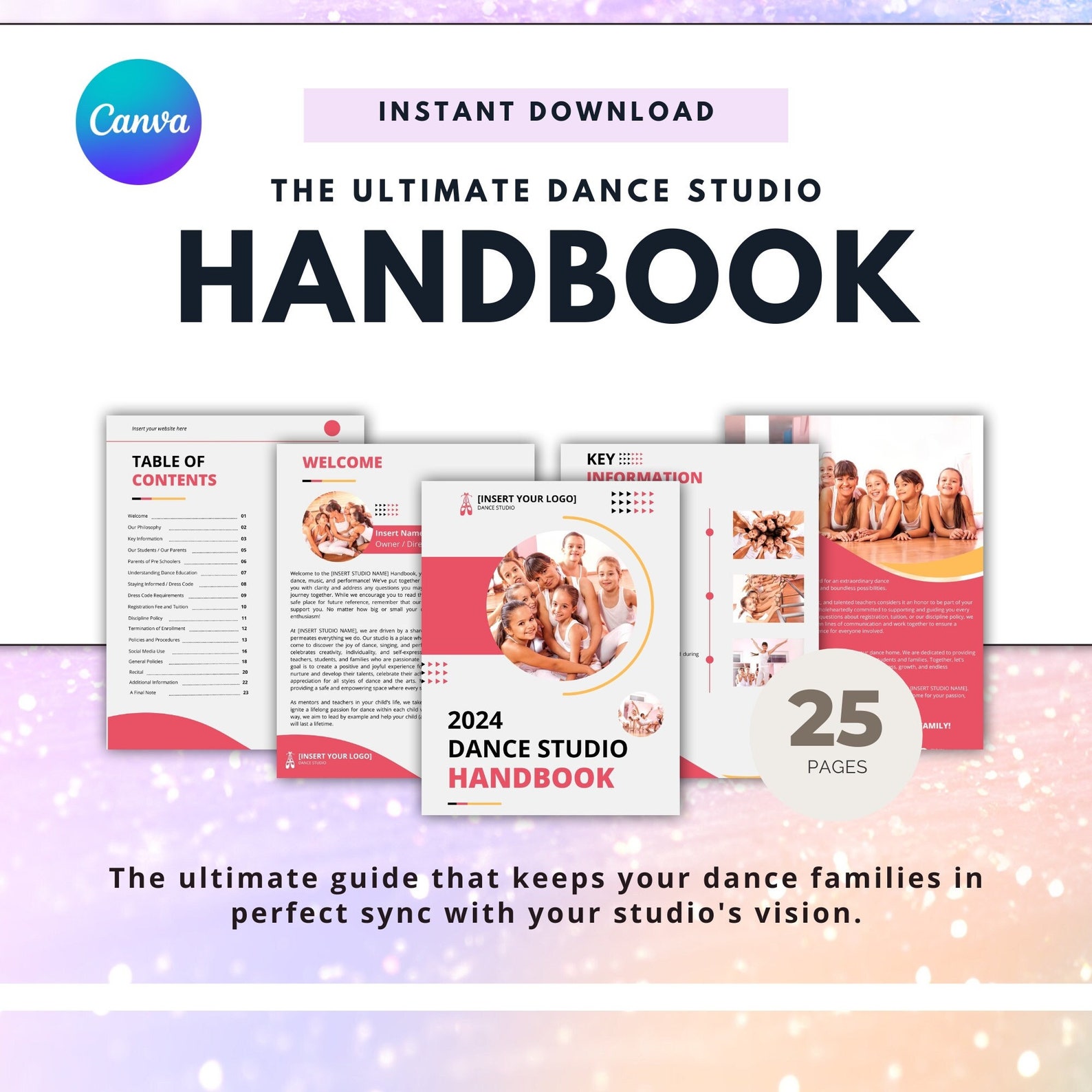 Dance Studio Handbook for Parents and Students - Etsy