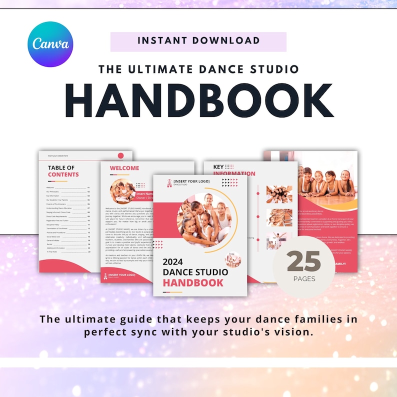 Dance Studio Handbook for Parents and Students - Etsy