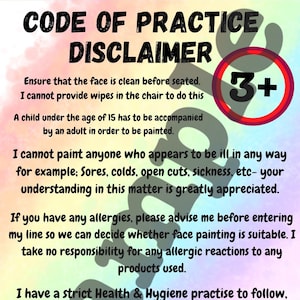 Disclaimer Posters, Word Board Display, Face Painting Signs, Canva ...