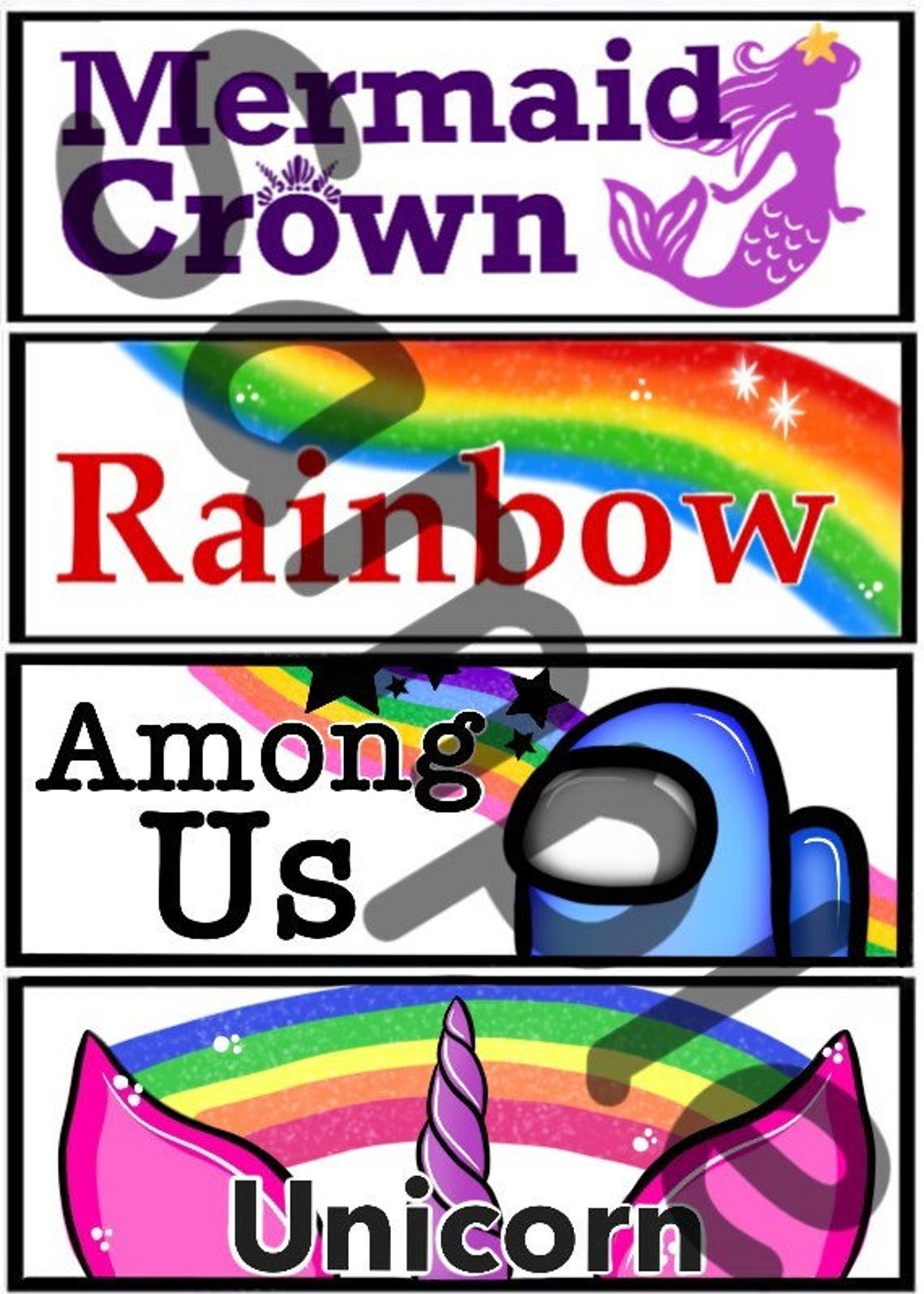 Girly Butterfly/fairy/unicorn Face Painting Word Board, Design Menu ...