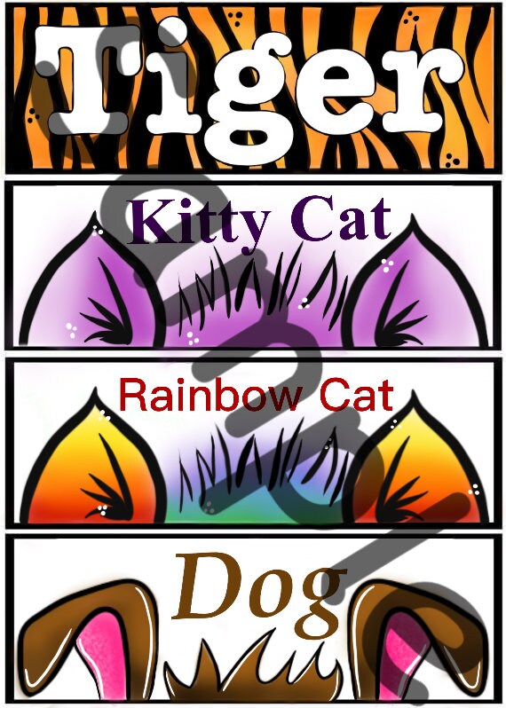 Animals Face Painting Word Board, Design Menu Board, Digital Downloads ...