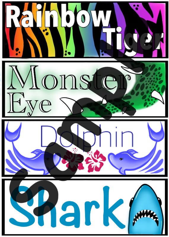 Animals Face Painting Word Board, Design Menu Board, Digital Downloads ...