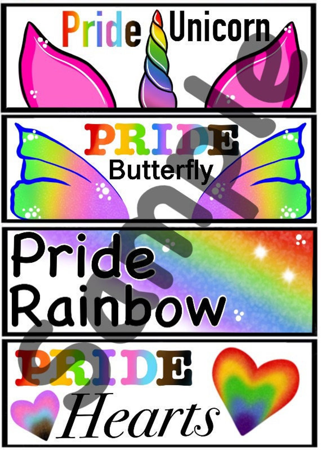 PRIDE Face Painting Word Board Design Menu Board Digital - Etsy