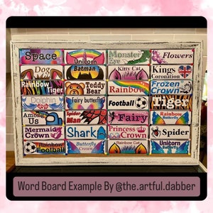 Boys Face Painting Word Board, Design Menu Board, Digital Downloads ...