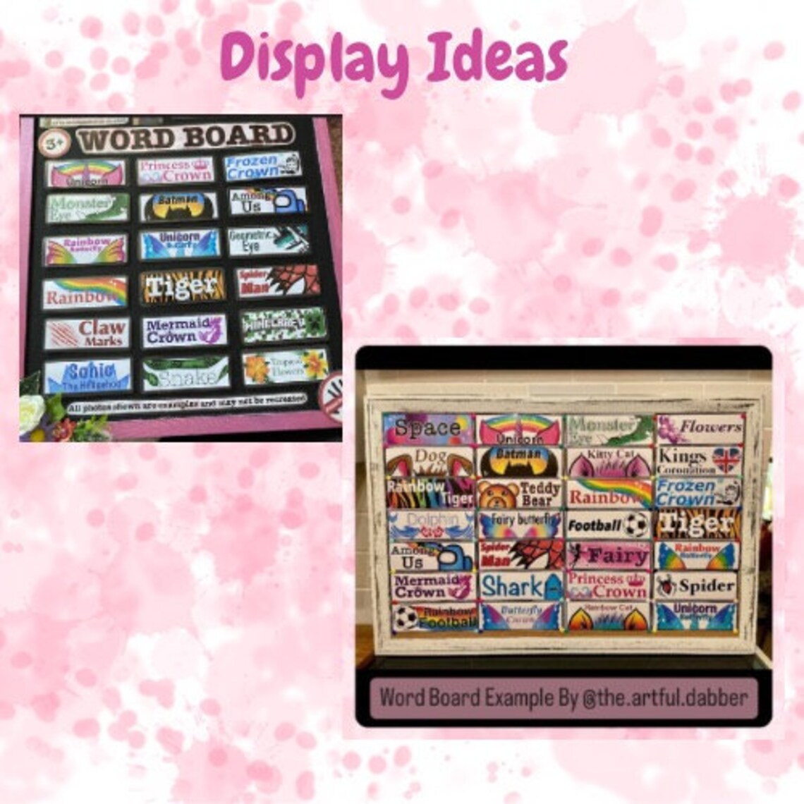 Girly Butterfly/fairy/unicorn Face Painting Word Board, Design Menu ...