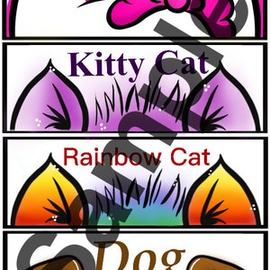 Animals Face Painting Word Board, Design Menu Board, Digital Downloads ...