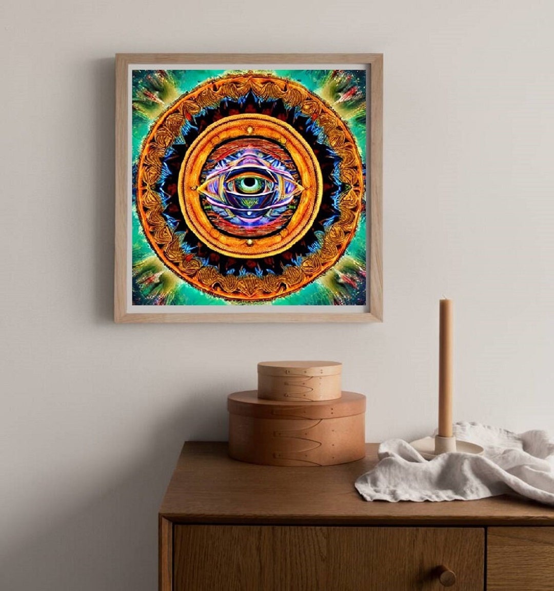 Psychedelic Trippy All Seeing Eye Mandela Art Downloadable - Etsy