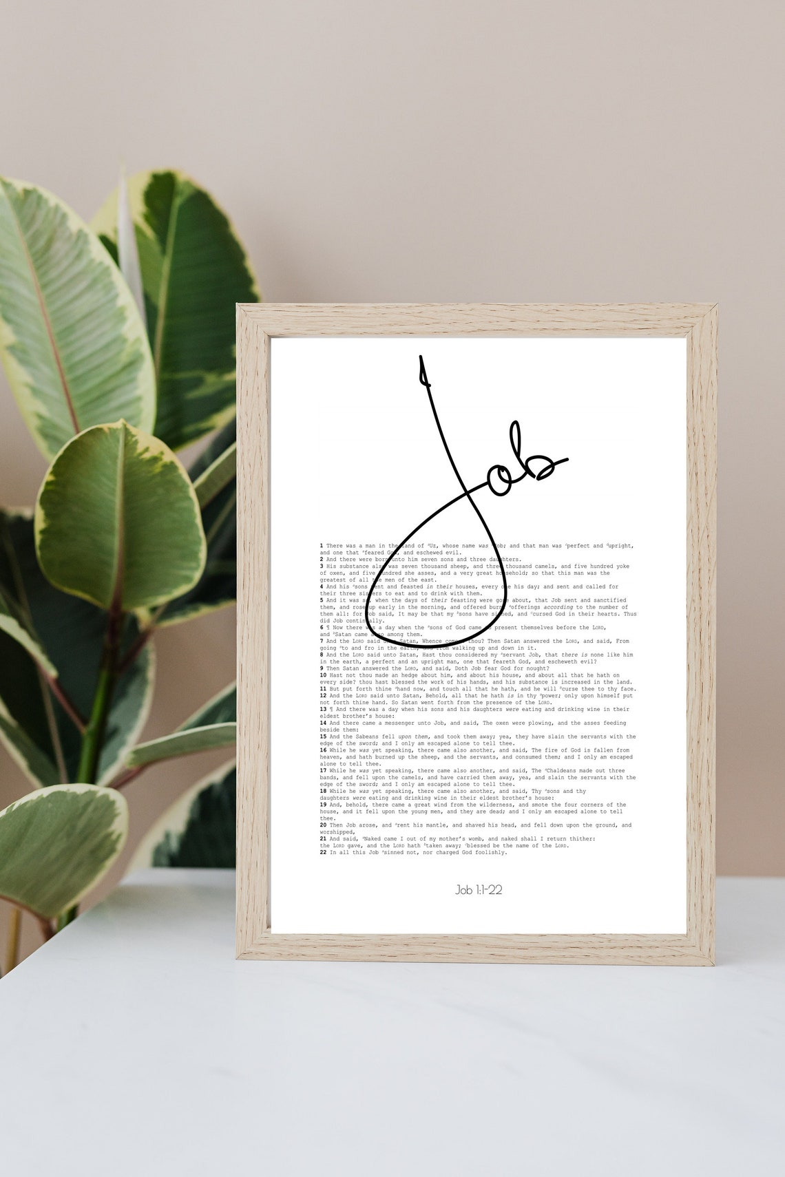Job | Faith | Scripture Wall Art | Digital Download | Bible Story ...