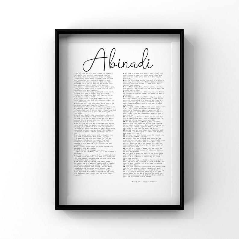 Abinadi | Scripture Wall Art | Book of Mormon Come Follow Me ...