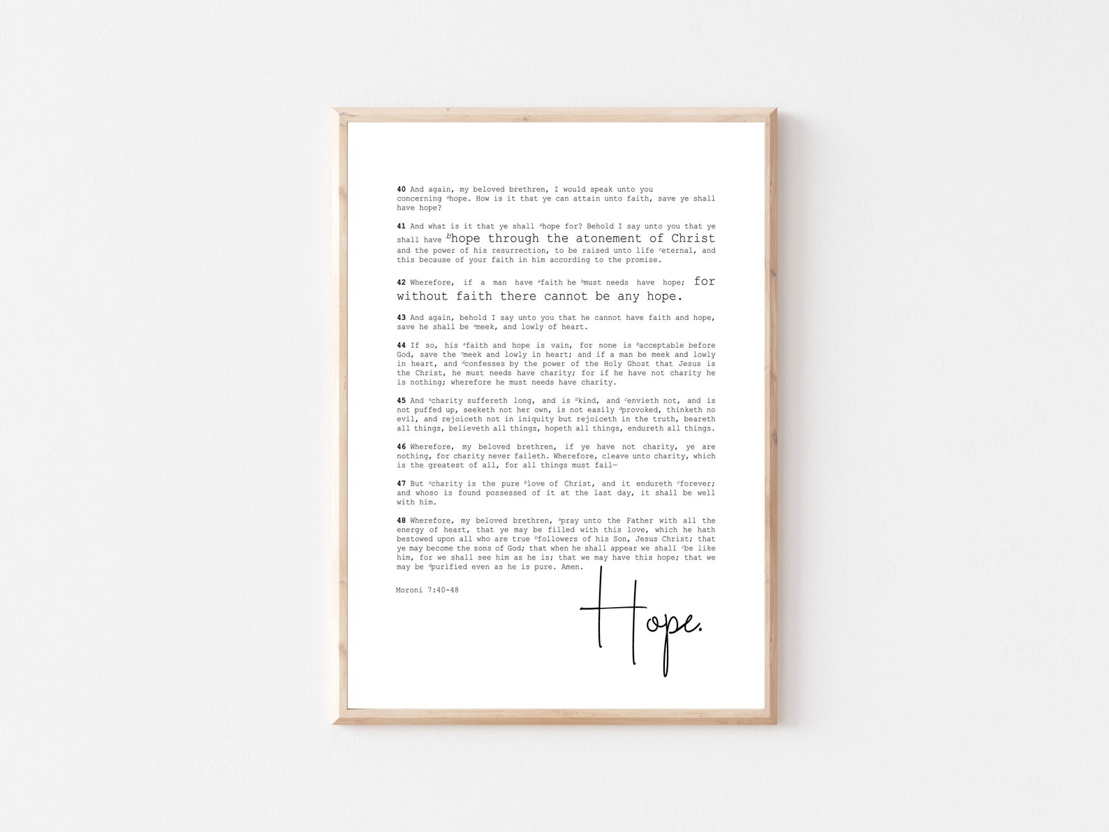 Faith Hope Charity | Attributes of Christ | Hope Print | Scripture ...