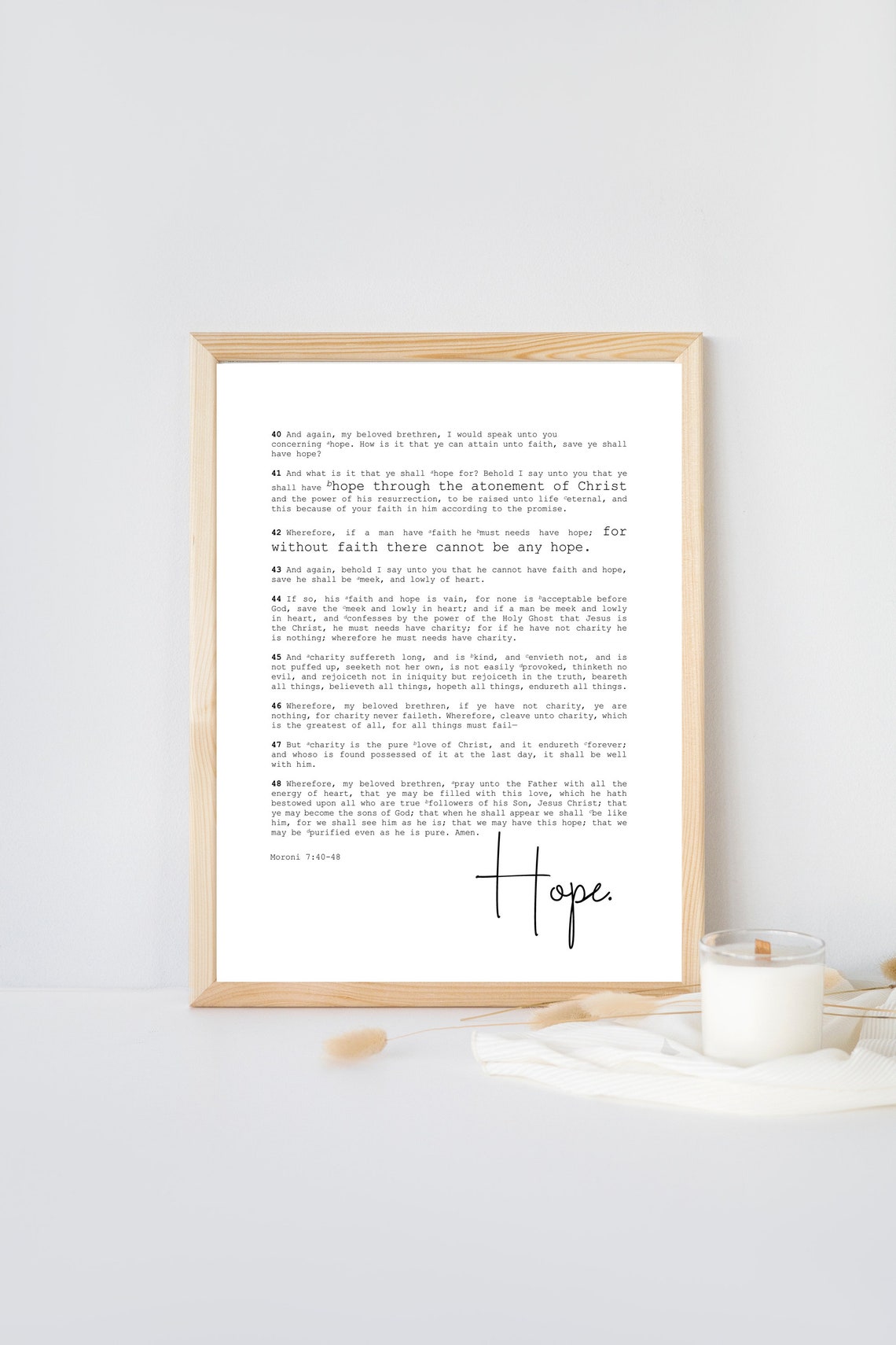 Faith Hope Charity | Attributes of Christ | Hope Print | Scripture ...