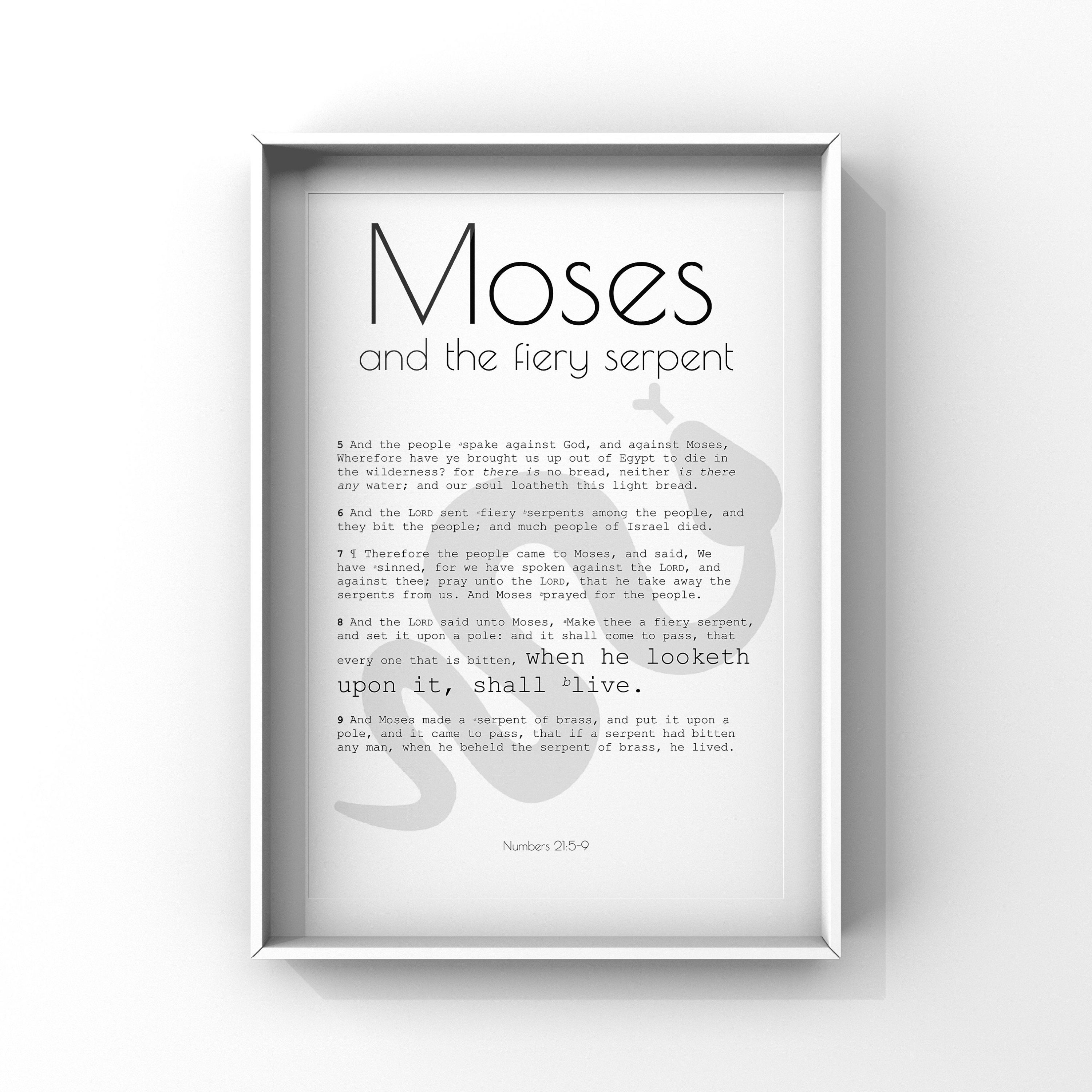 Moses and the Fiery Serpent Old Testament Come Follow Me - Etsy