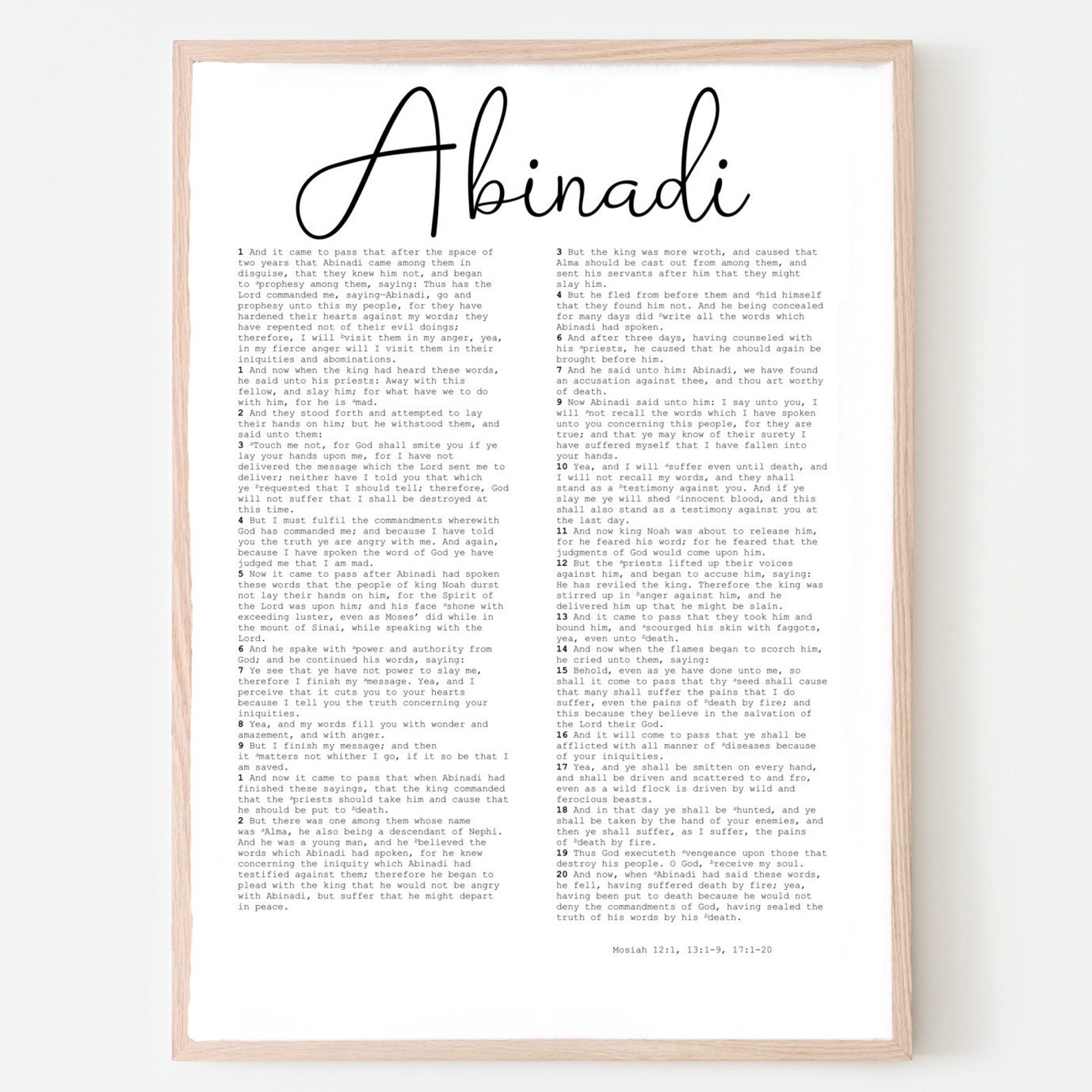 Abinadi | Scripture Wall Art | Book of Mormon Come Follow Me ...