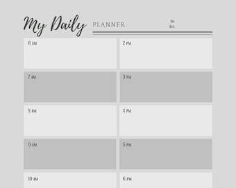 Gray Printable/digital Daily Planner, Health Check and Checklist - Etsy