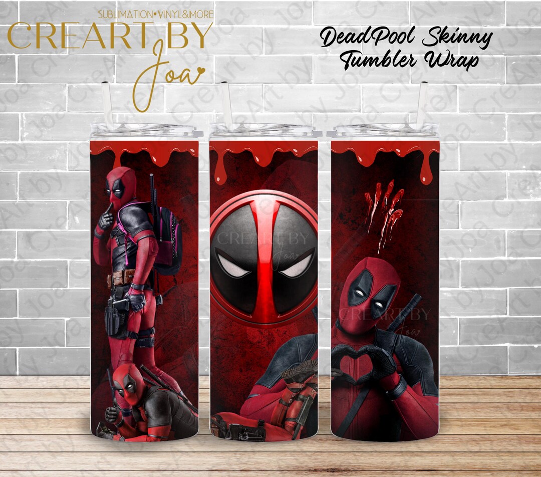 Deadpool Tumbler Wrap / Envoltura De Vaso Delgado - Etsy
