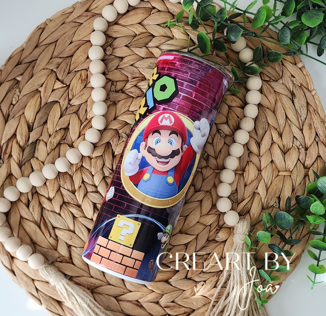 Vaso Flaco Mario Bros / Vaso Delgado/ Drinkware /video Juego - Etsy