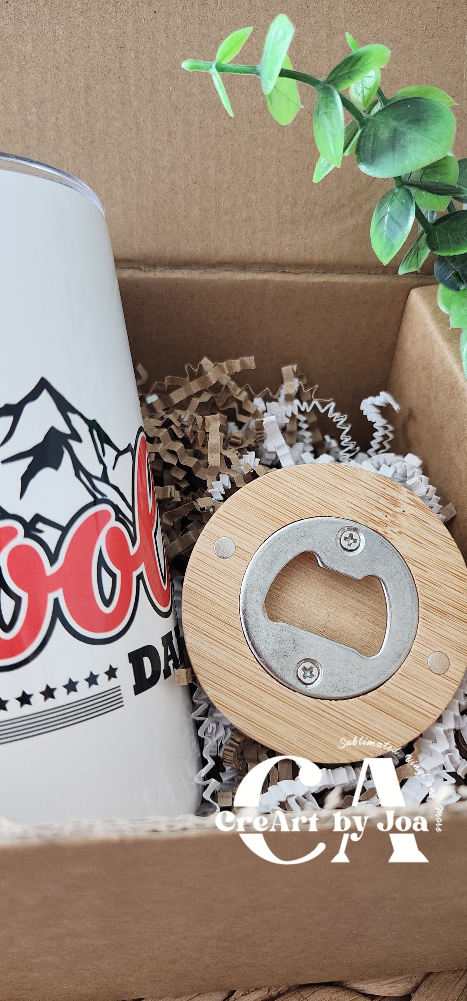 Cool Dad Gift Box / 12oz Tumbler & Bottles Open Magnet / Gift Box/ Dad ...