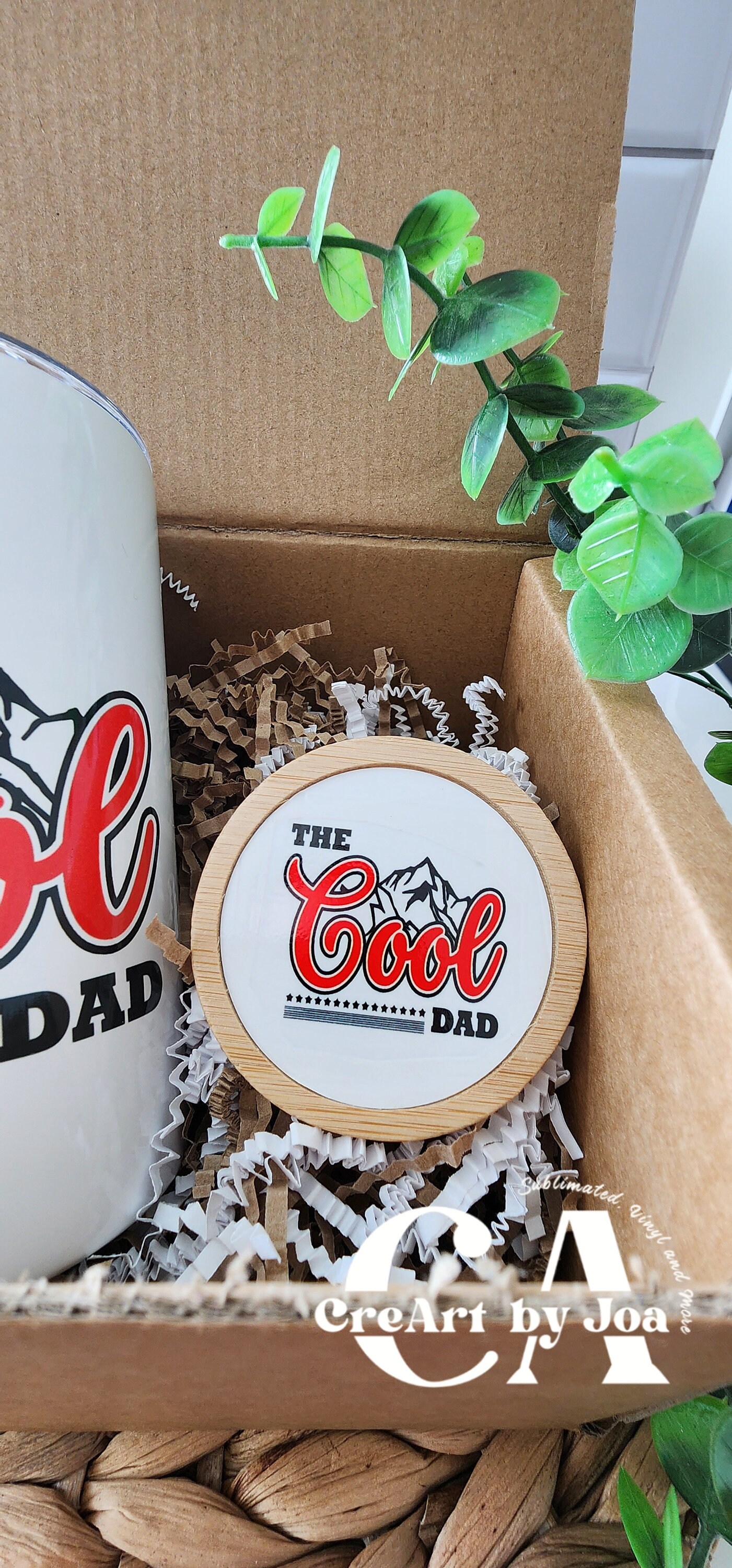 Cool Dad Gift Box / 12oz Tumbler & Bottles Open Magnet / Gift Box/ Dad ...