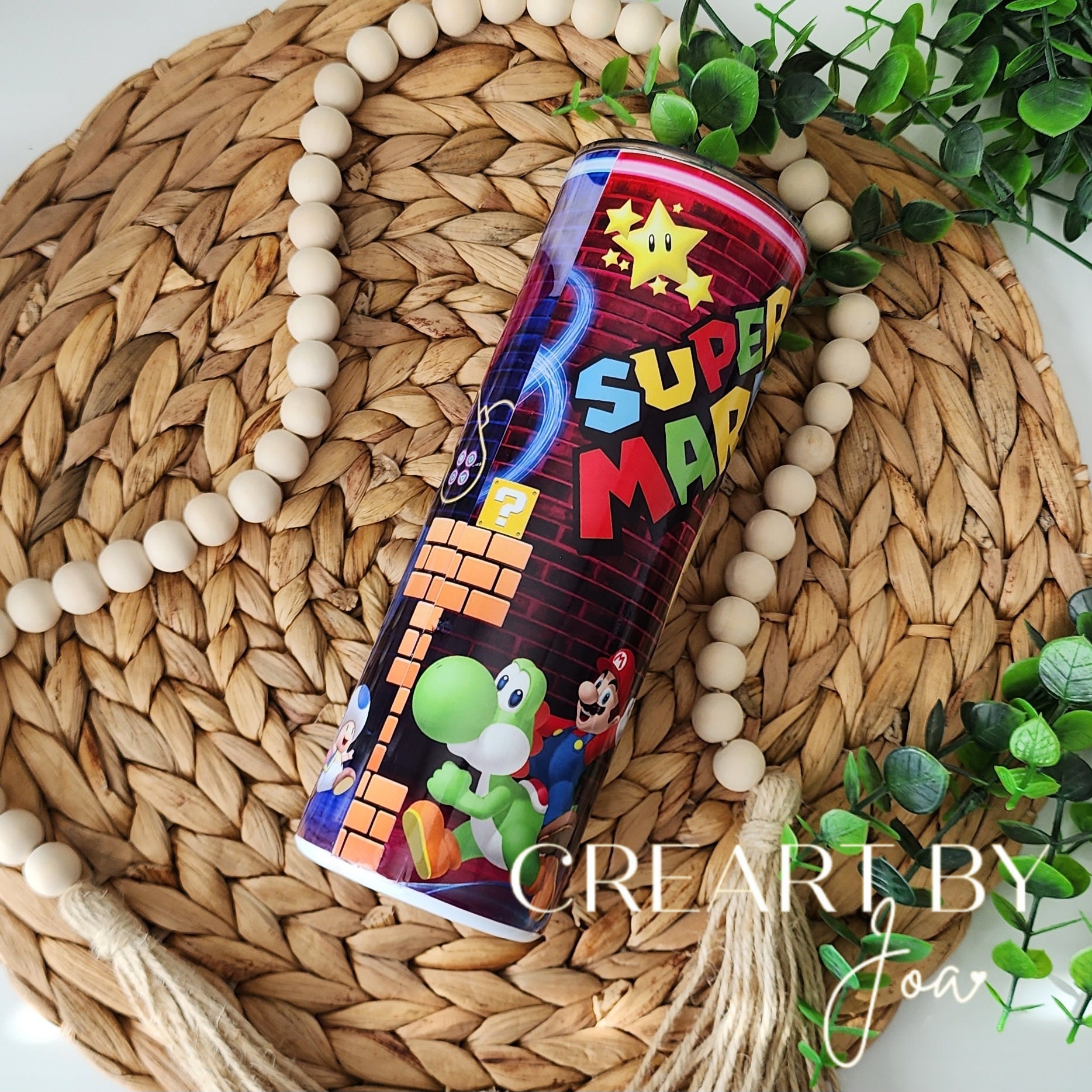 Vaso Flaco Mario Bros / Vaso Delgado/ Drinkware /video Juego - Etsy