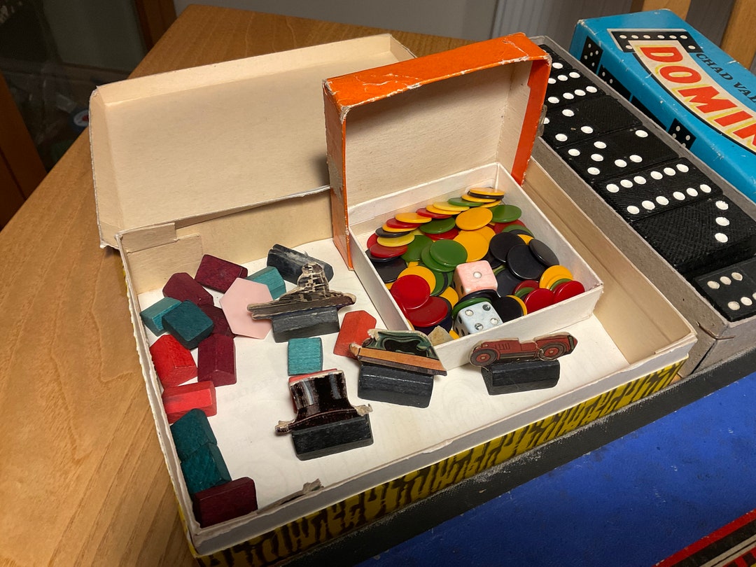 Vintage Board Games and Dominoes Bundle Childhood Memories - Etsy