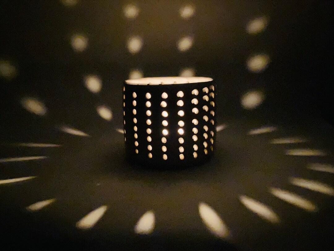 Hand Thrown White Stoneware Luminaire Tea-light Holder Luminary - Etsy