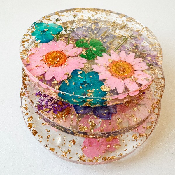 Resin Flower Coaster - Etsy