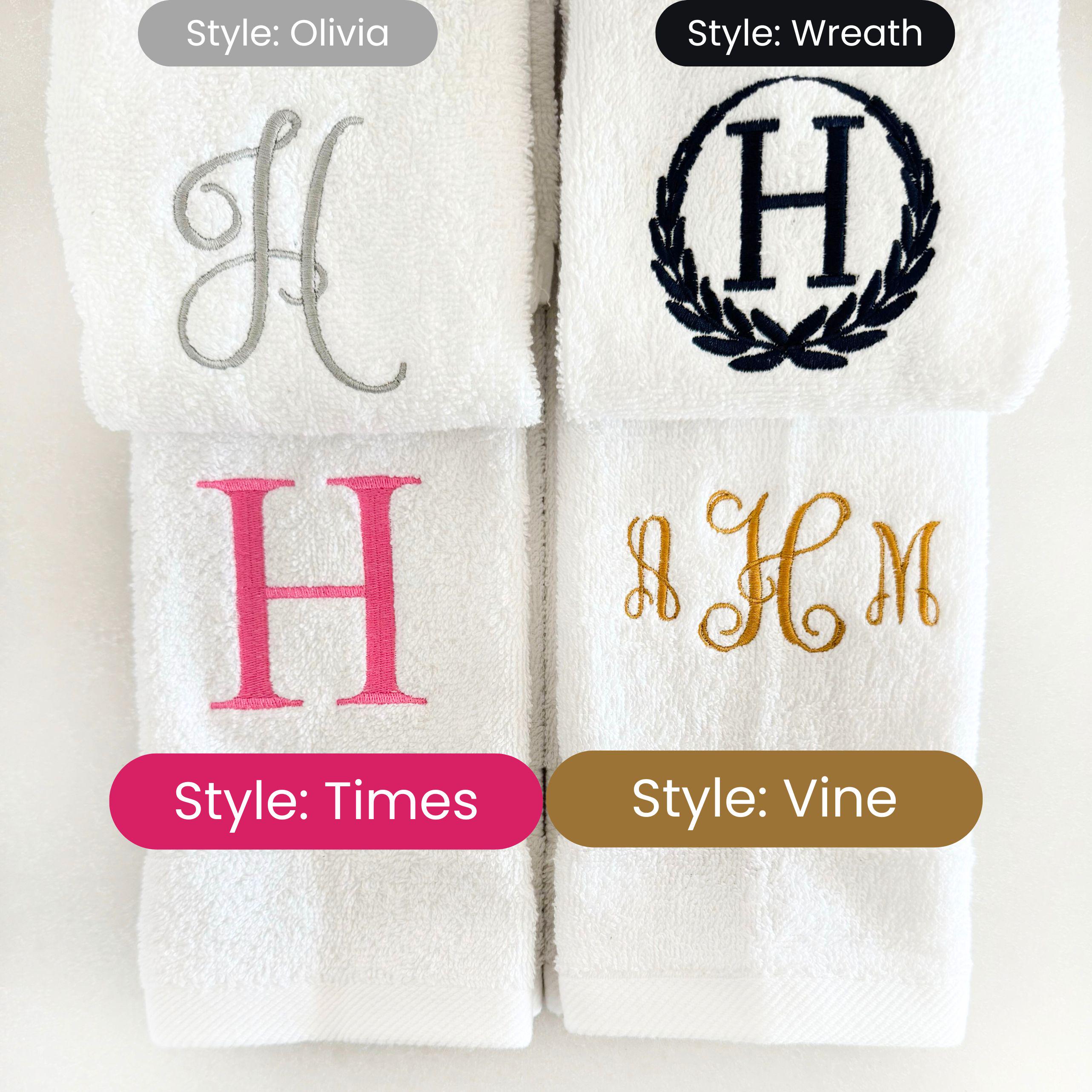 Embroidered Hand Towel Monogrammed Hand Towel Personalized Hand Towel ...