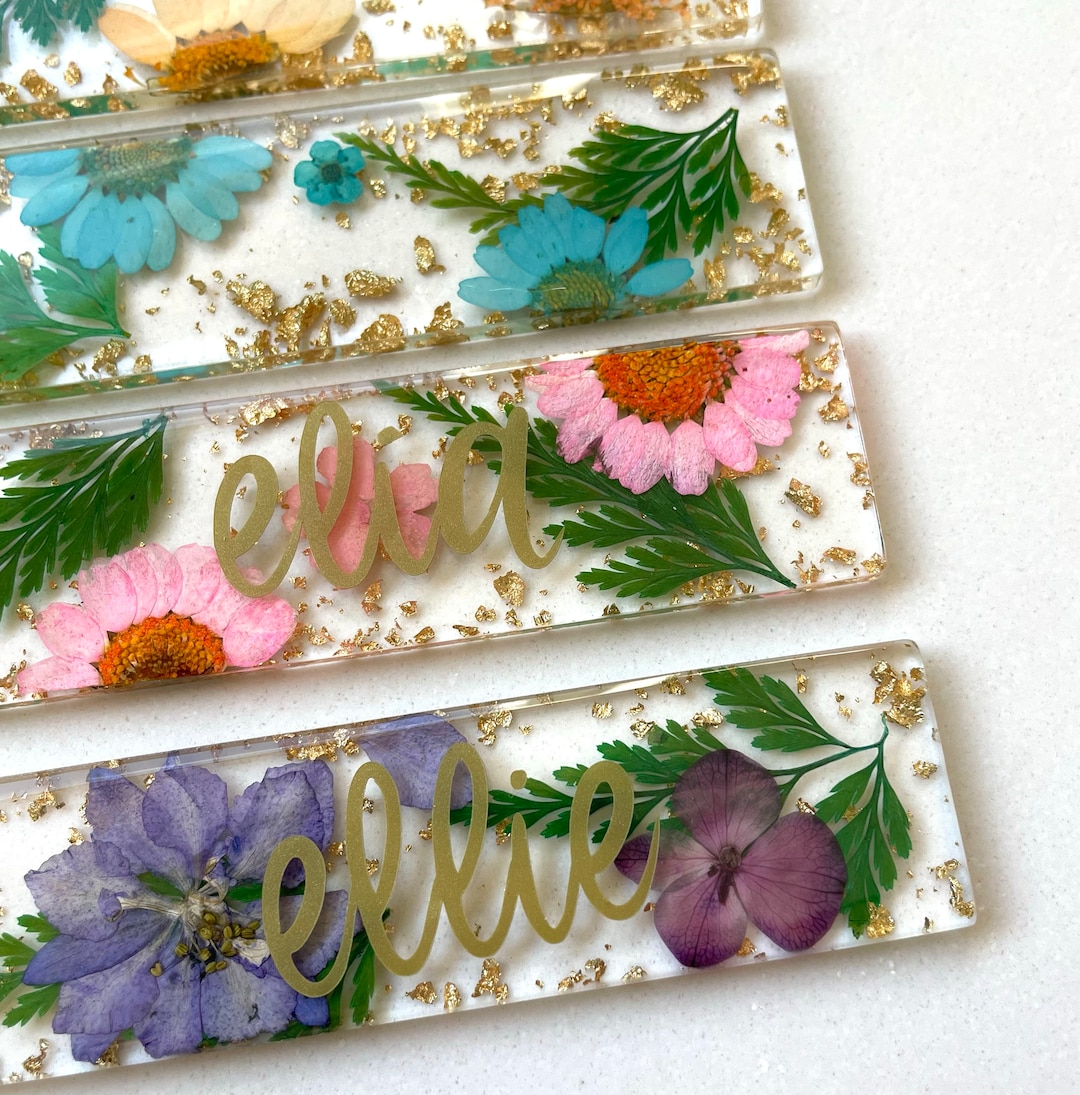 Personalized Name Bookmark Custom Name Bookmark Flower Name Bookmark ...
