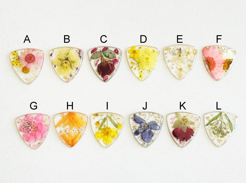 Resin Flower Guitar Pick Custom Guitar Pick Box Guitar Accessories ...