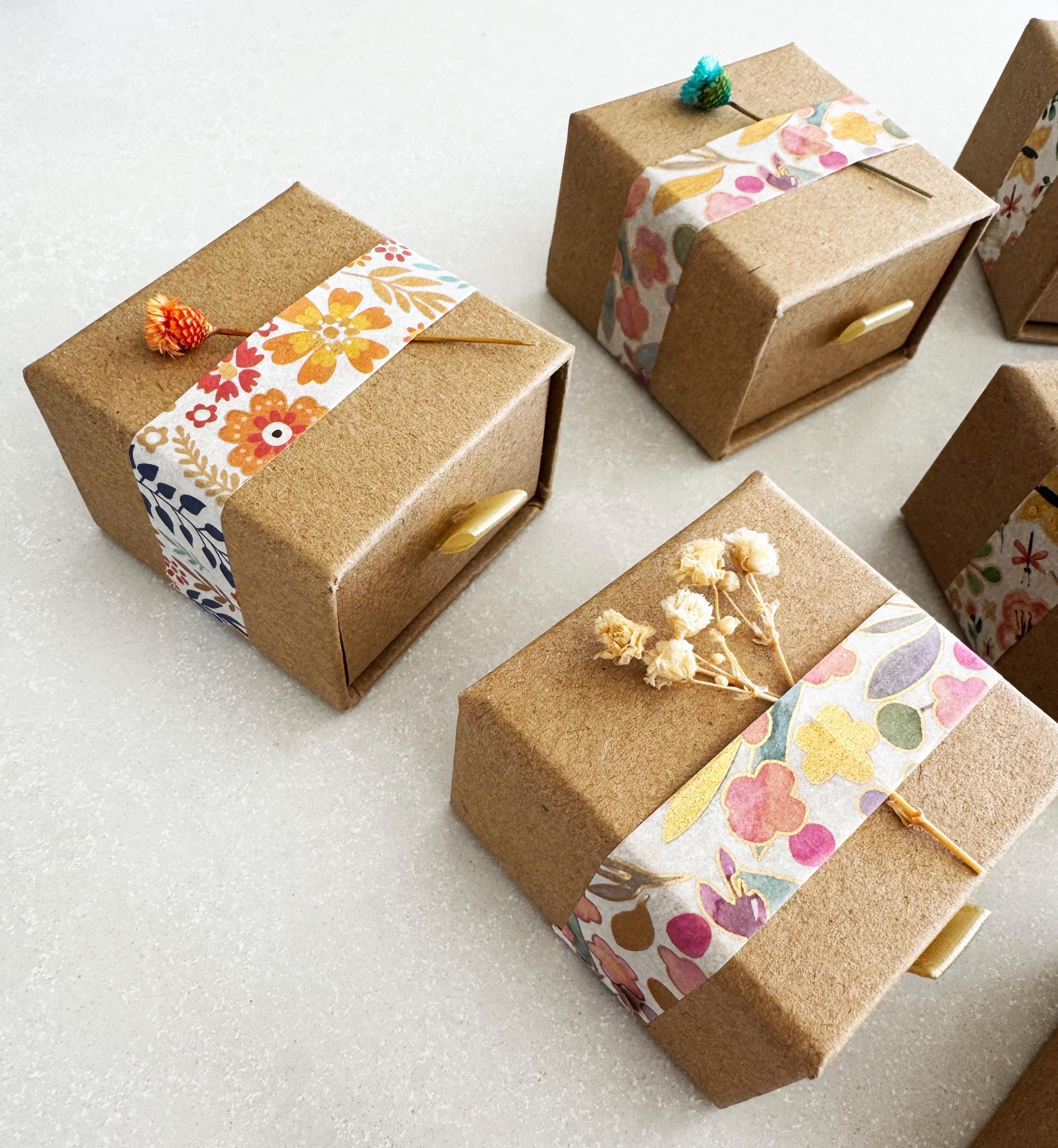 Small Favor Gift Box for Weddings Ring Box Kraft Slide Box Sturdy Kraft ...