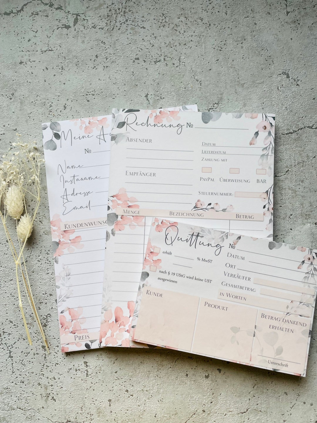 Large Business Set Invoice Pad, Receipt Pad and Order Pad With Carbon ...