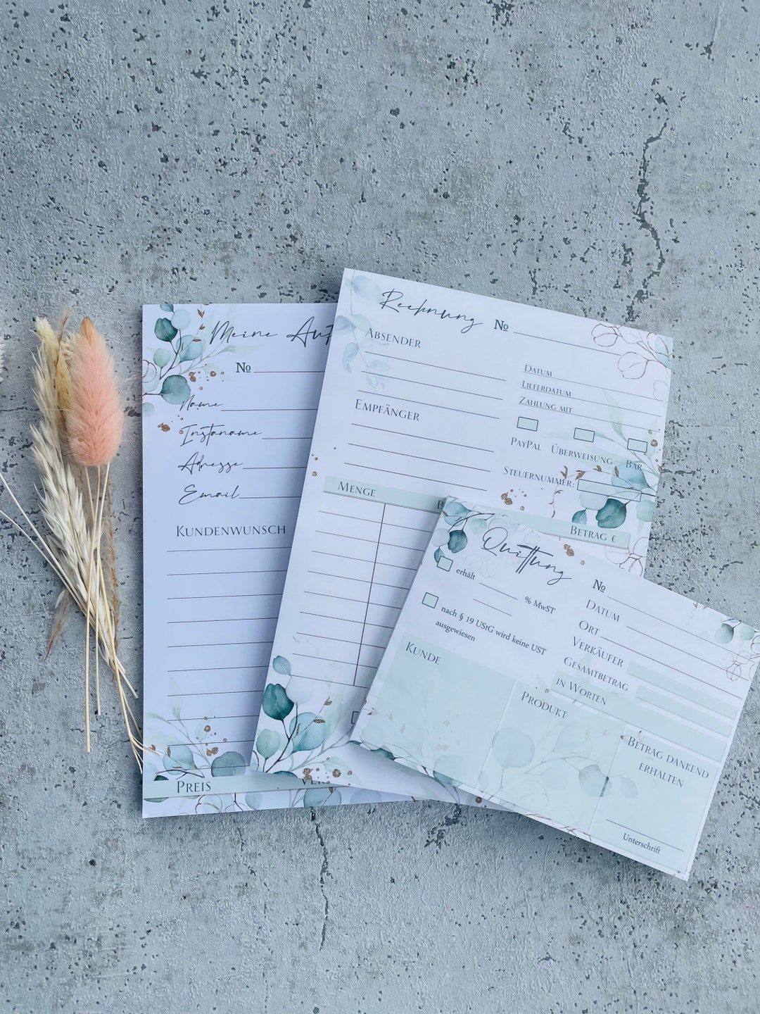 Large Business SET Invoice Block Receipt Block and Order Block With ...