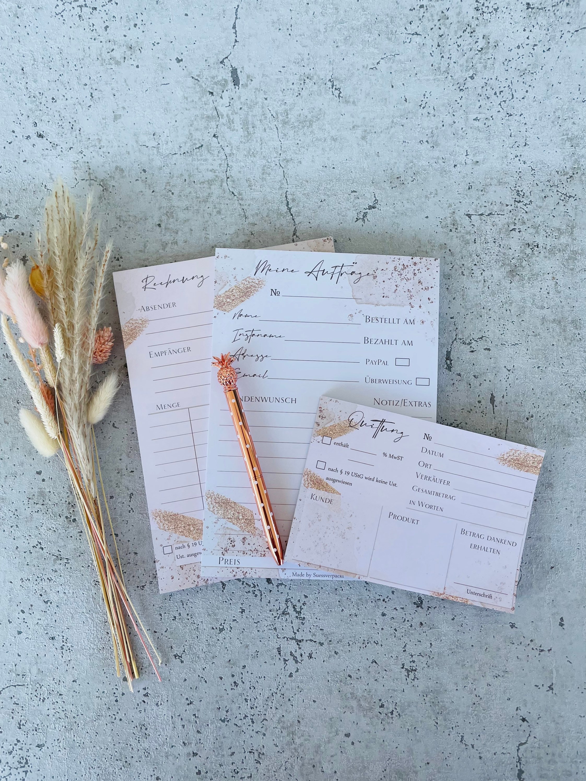 Large Business SET Invoice Pad Receipt Pad and Order Pad With - Etsy UK