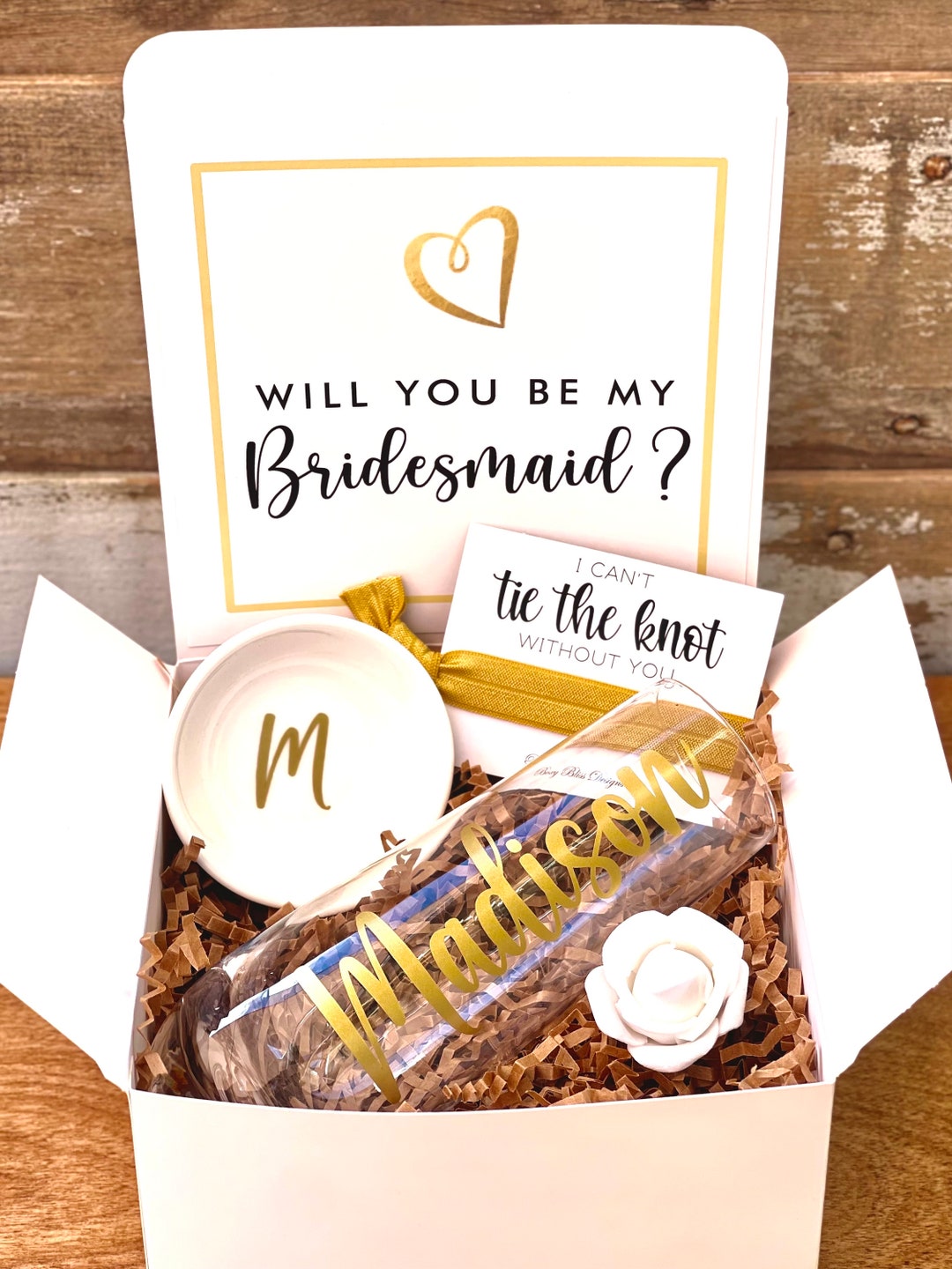 Will You Be My Bridesmaid Custom Box Set | Bridesmaid Proposal Box | Personalized Bridesmaid Ask ...