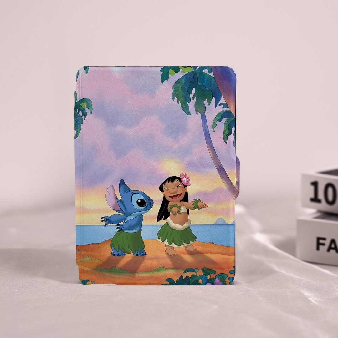 Stitch and Girl Cute Kindle Paperwhite Case With Hand Strap for Kindle ...