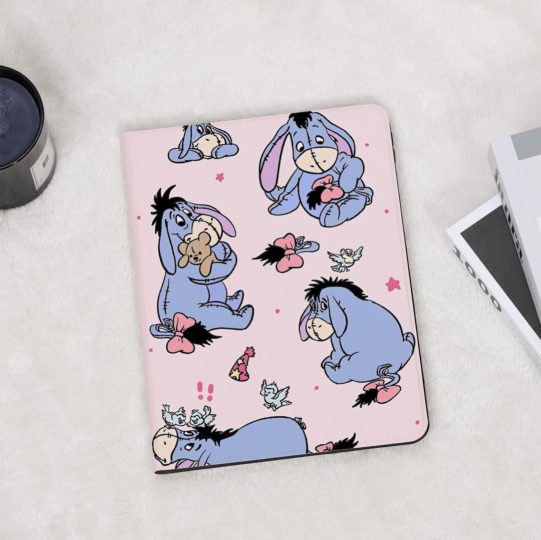 Cartoon Cute Eeyore iPad Case With Pencil Holder Cover for iPad 11/10/9 ...