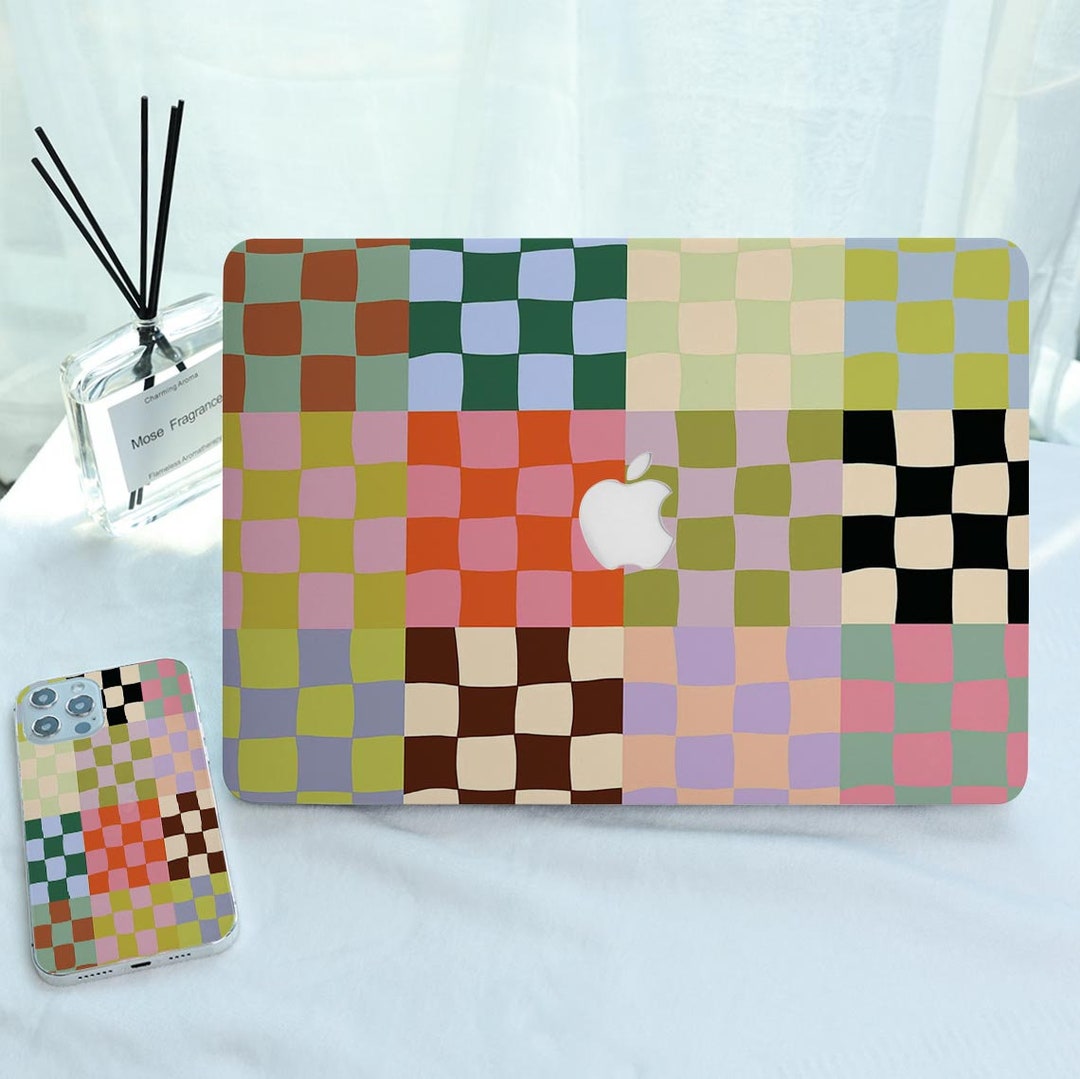 Designer Colorful Checkerboard MacBook Case for Mac Air 15/13 in M4 ...