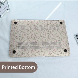 Pretty Light Pink Flora MacBook Case for New MacBook Air 15, M1 M2 Air ...