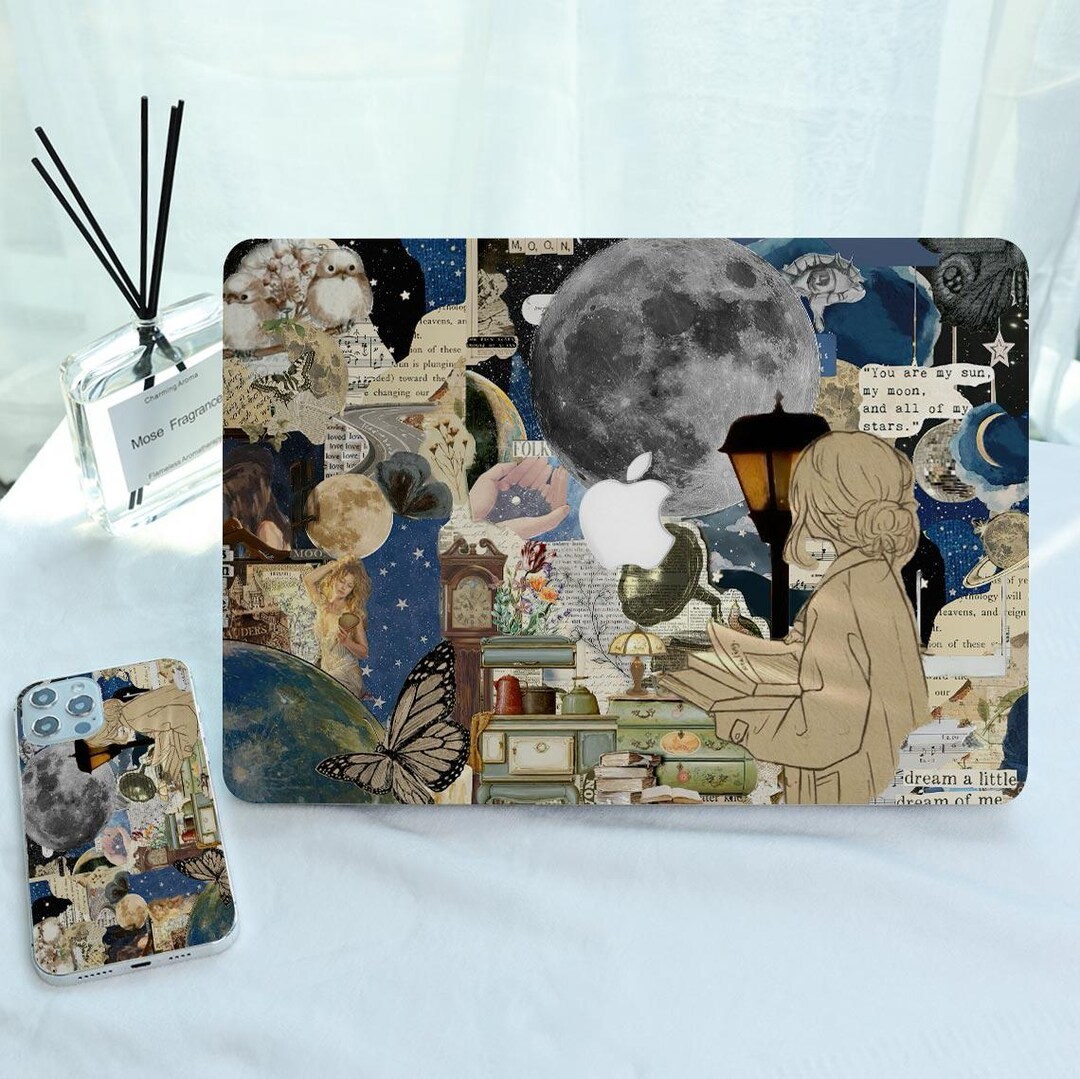 Aesthetic Scrapbook Collage MacBook Hard Protective Case Laptop Cover ...