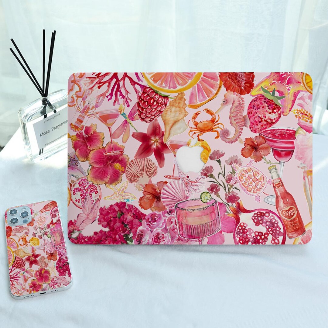 Aesthetic Collage Pink MacBook Case for 2025 MacBook Air 15/13 M4 A3240 ...