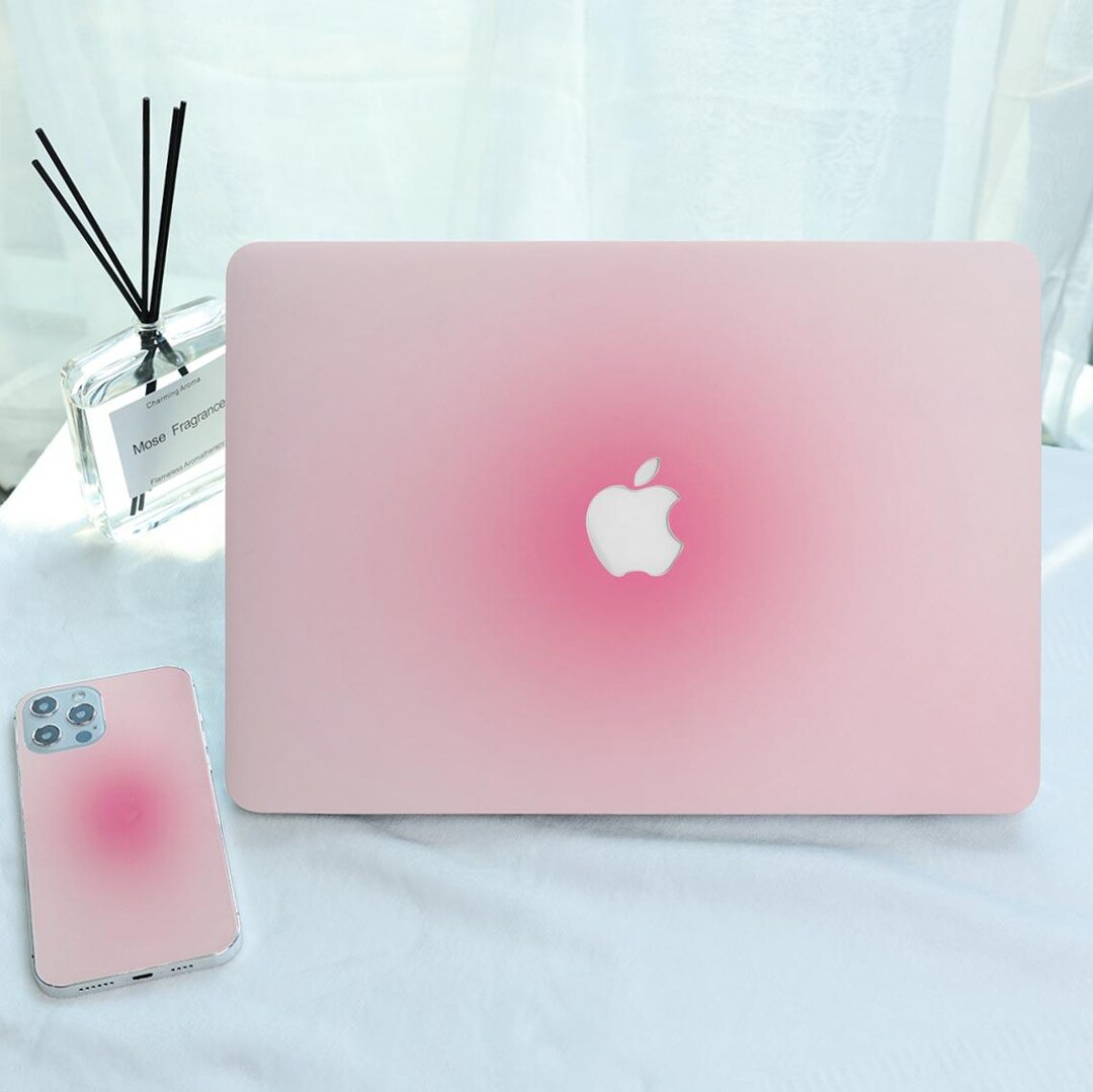 Blush Hot Pink Gradient MacBook Case for 2025 New MacBook Air 15/13 ...