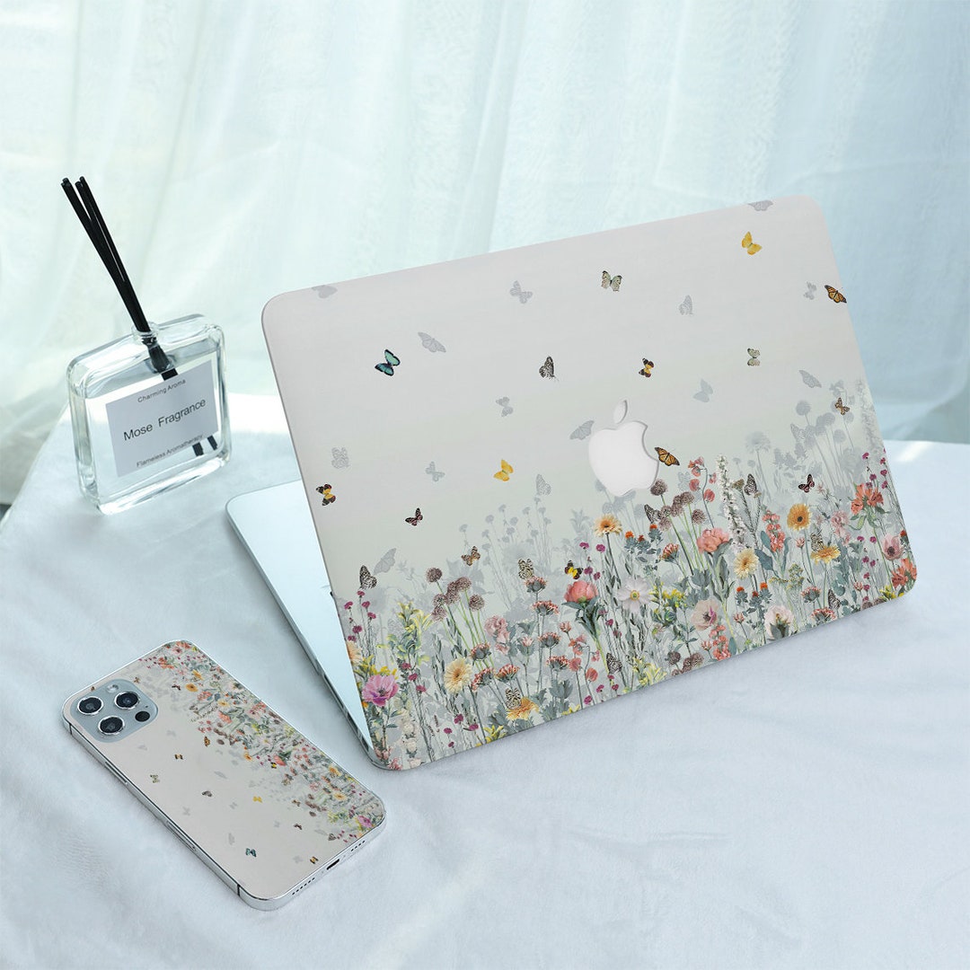 Natural Butterfly MacBook Hard Case for 2025 MacBook Air 15/13 Inch Mac ...
