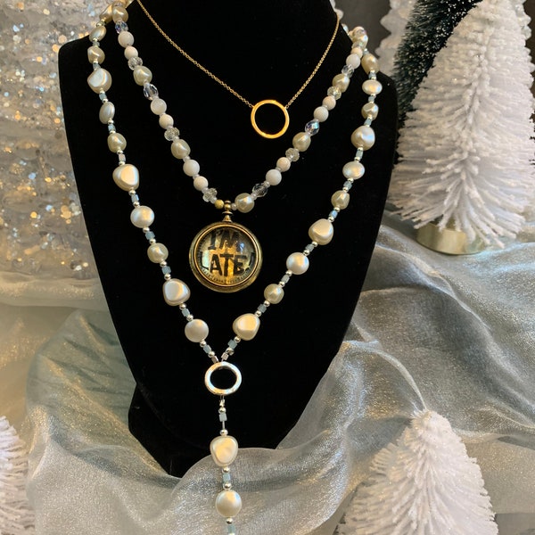 Beaded Y Necklace - Etsy