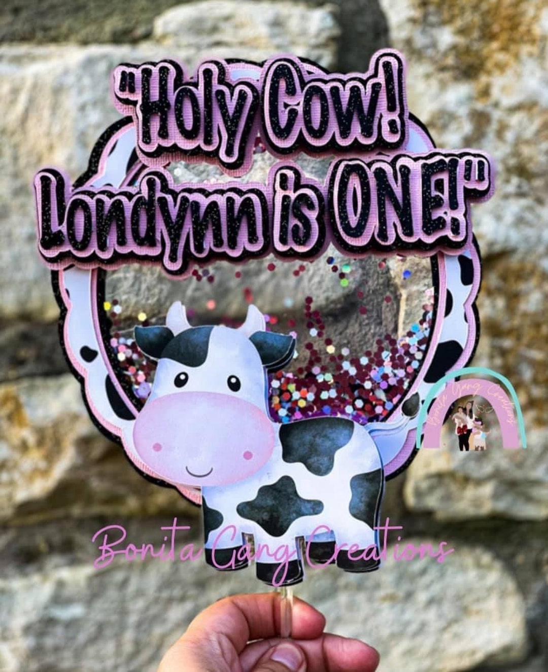 Holy Cow Cake Topper - Etsy