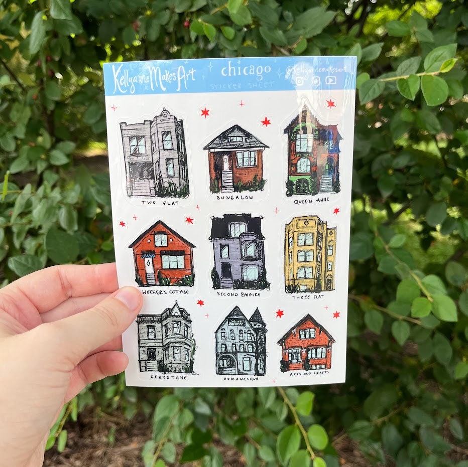 Chicago Architecture Sticker Sheet - Etsy