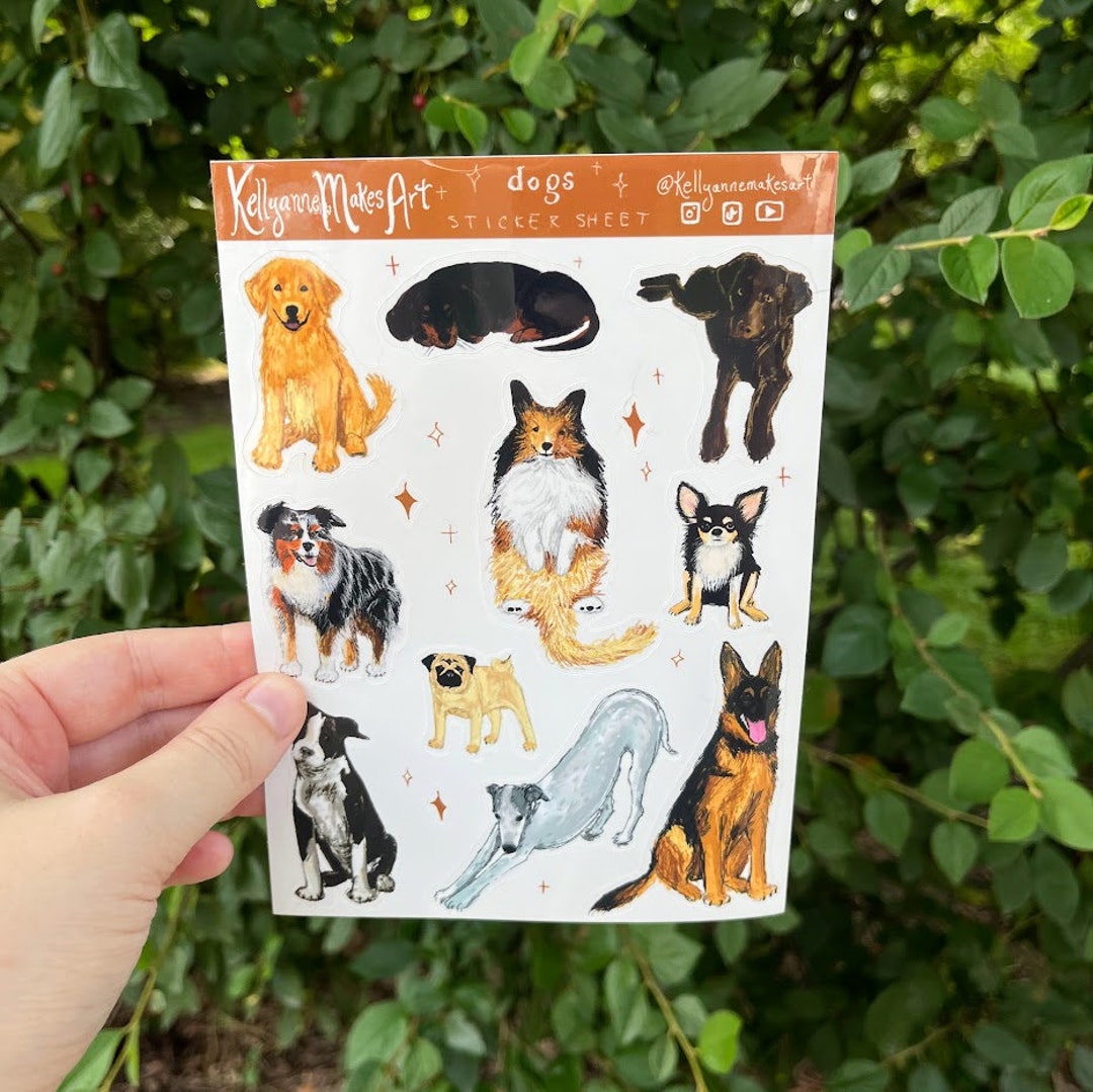 Dogs Sticker Sheet - Etsy