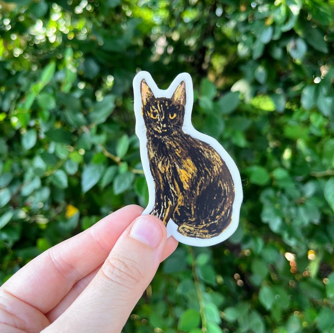 Tortoiseshell Cat Die Cut Sticker - Etsy